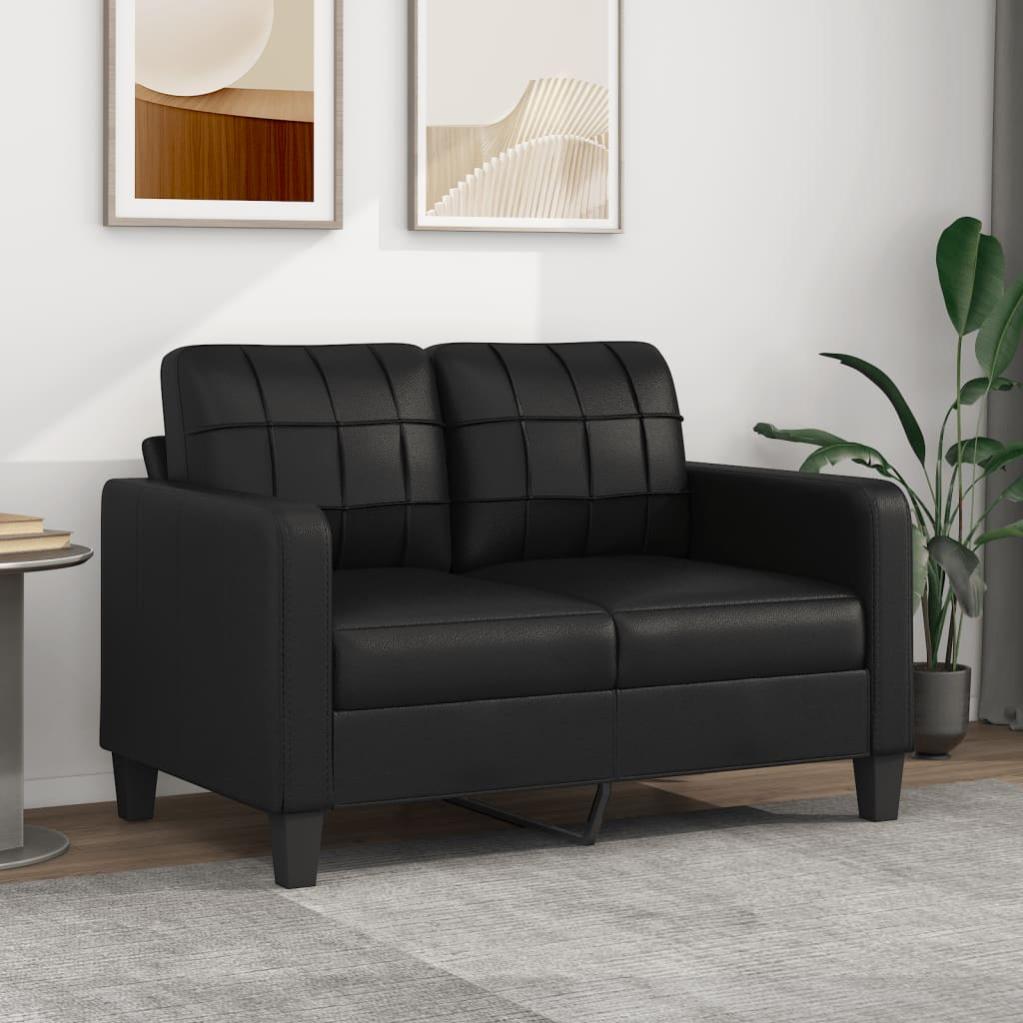 Divano 2 posti Nero 120 cm Ecopelle | Leroy Merlin