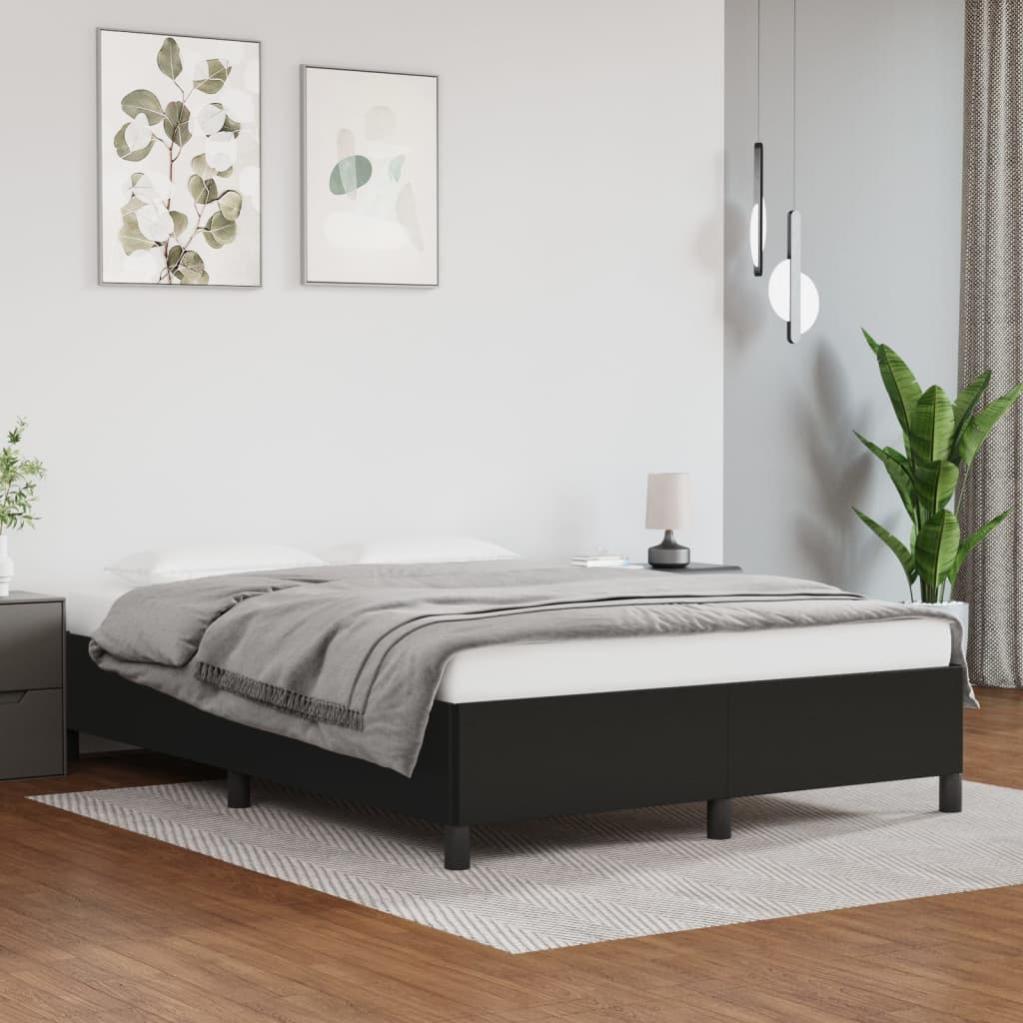 Estructura de cama negra 140x190 cm Polipiel | Leroy Merlin
