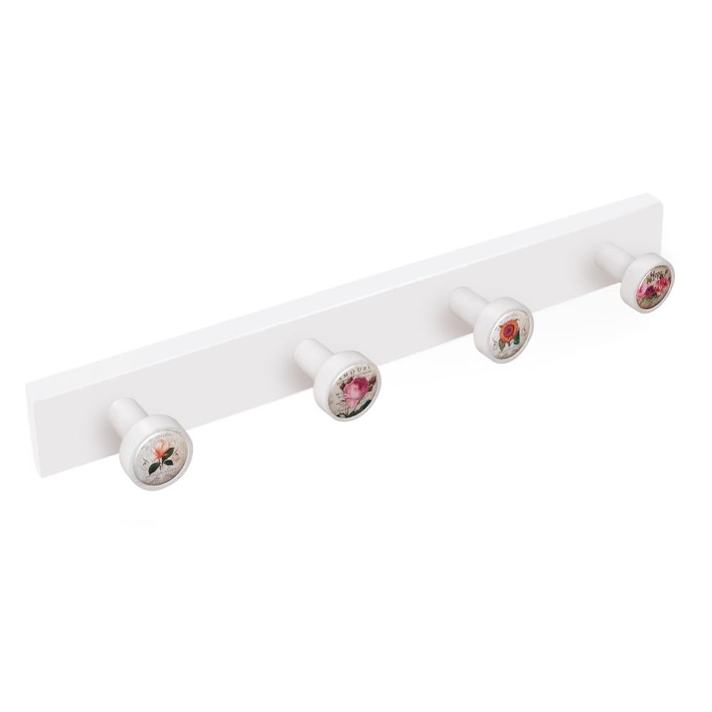APPENDIABITI da Parete Posti laccata bianco flores Vintage Retro ...
