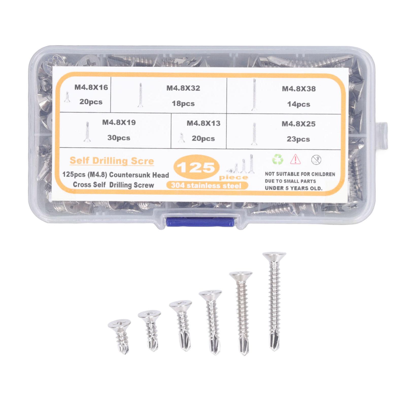 Assortiment de 125 vis autoperceuses en acier inoxydable 304 | Leroy Merlin