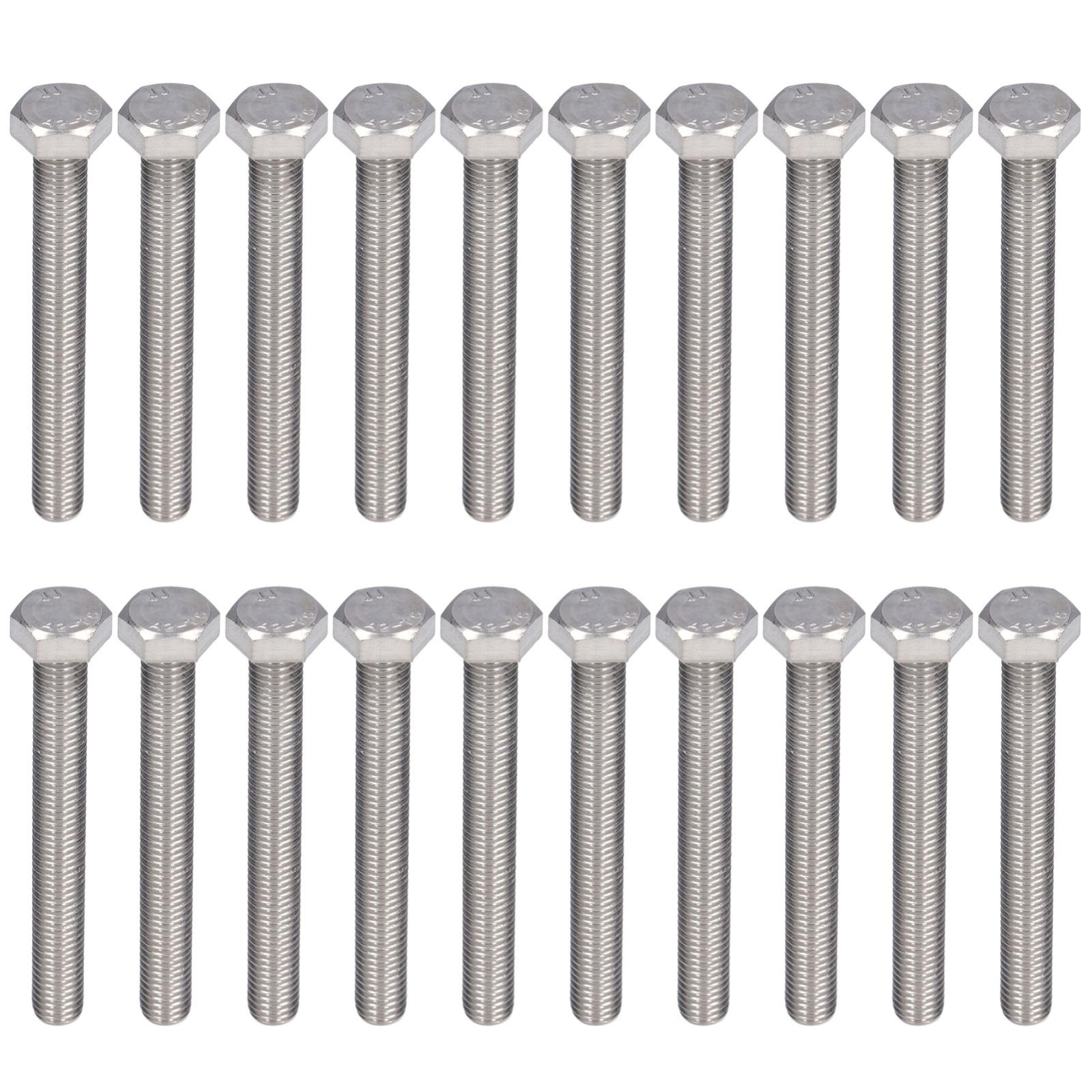 Lot de 20 boulons à tête hexagonale m10x1.5, din 933, 10x75 mm | Leroy ...