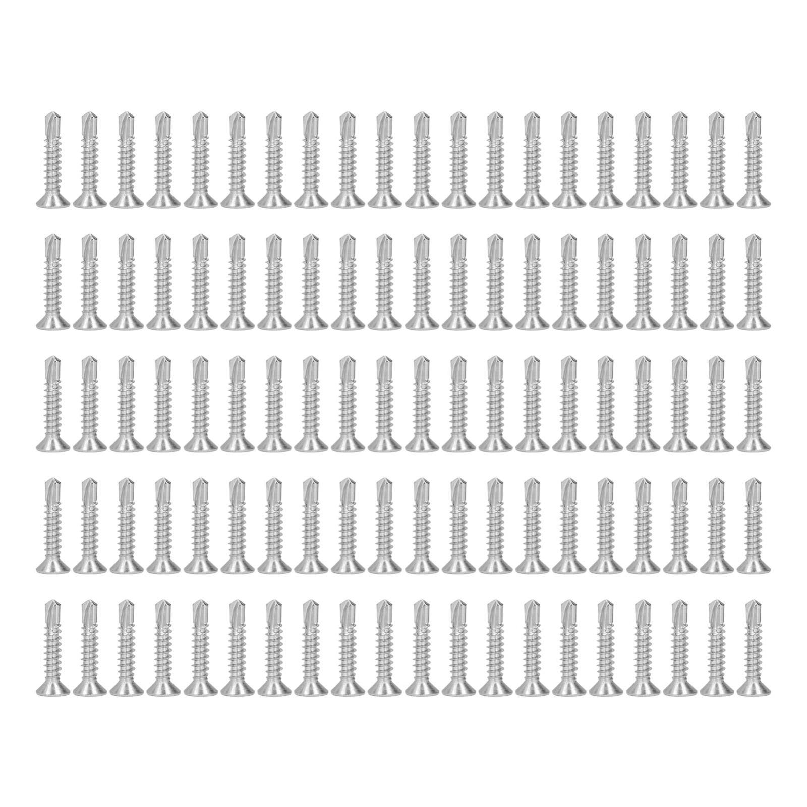 200pcs vis autoperceuses à tête fraisée en acier inoxydable 410 de 25 mm | Leroy Merlin