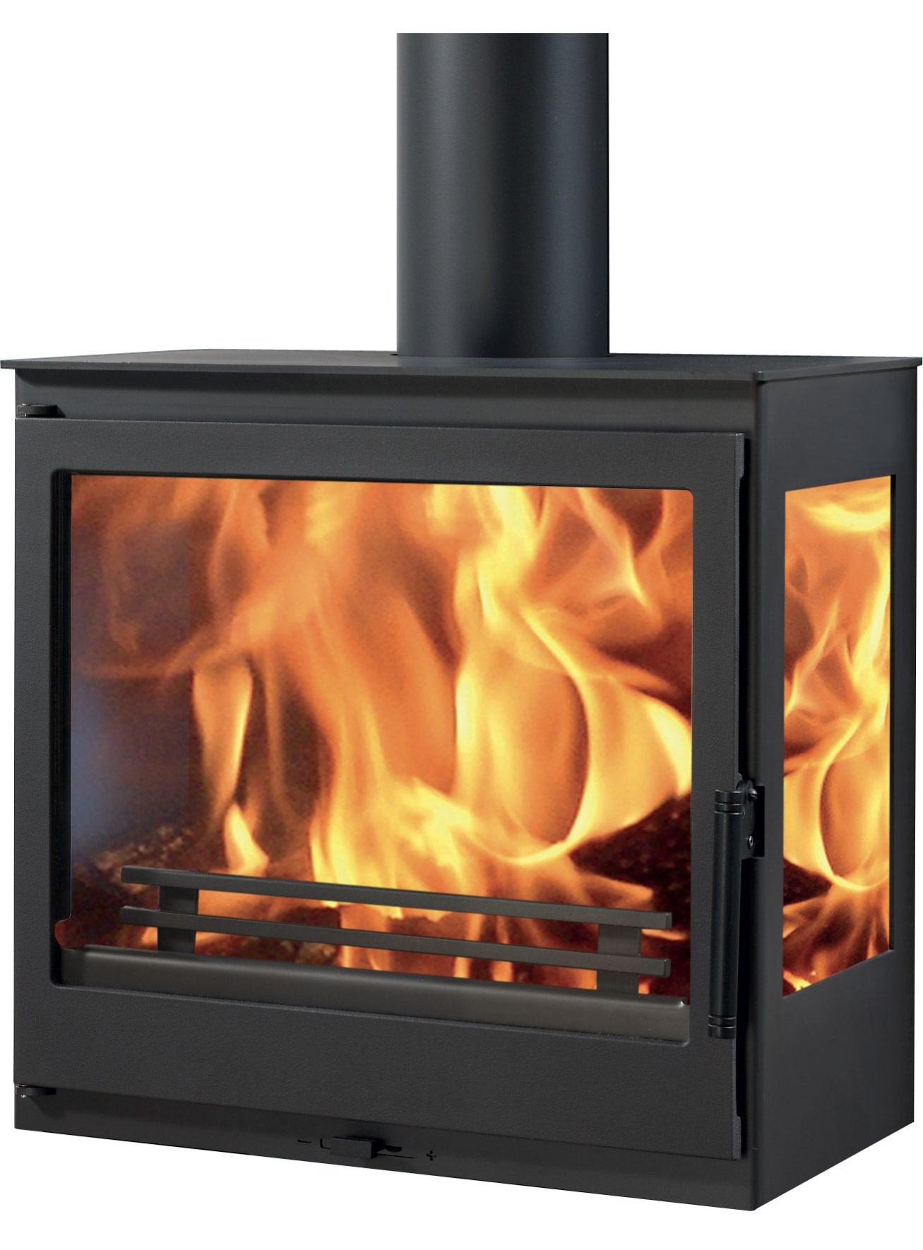 Stufa a Legna 7,1 kW 58,7x55,6x53,7 cm Onix Wall Nera | Leroy Merlin