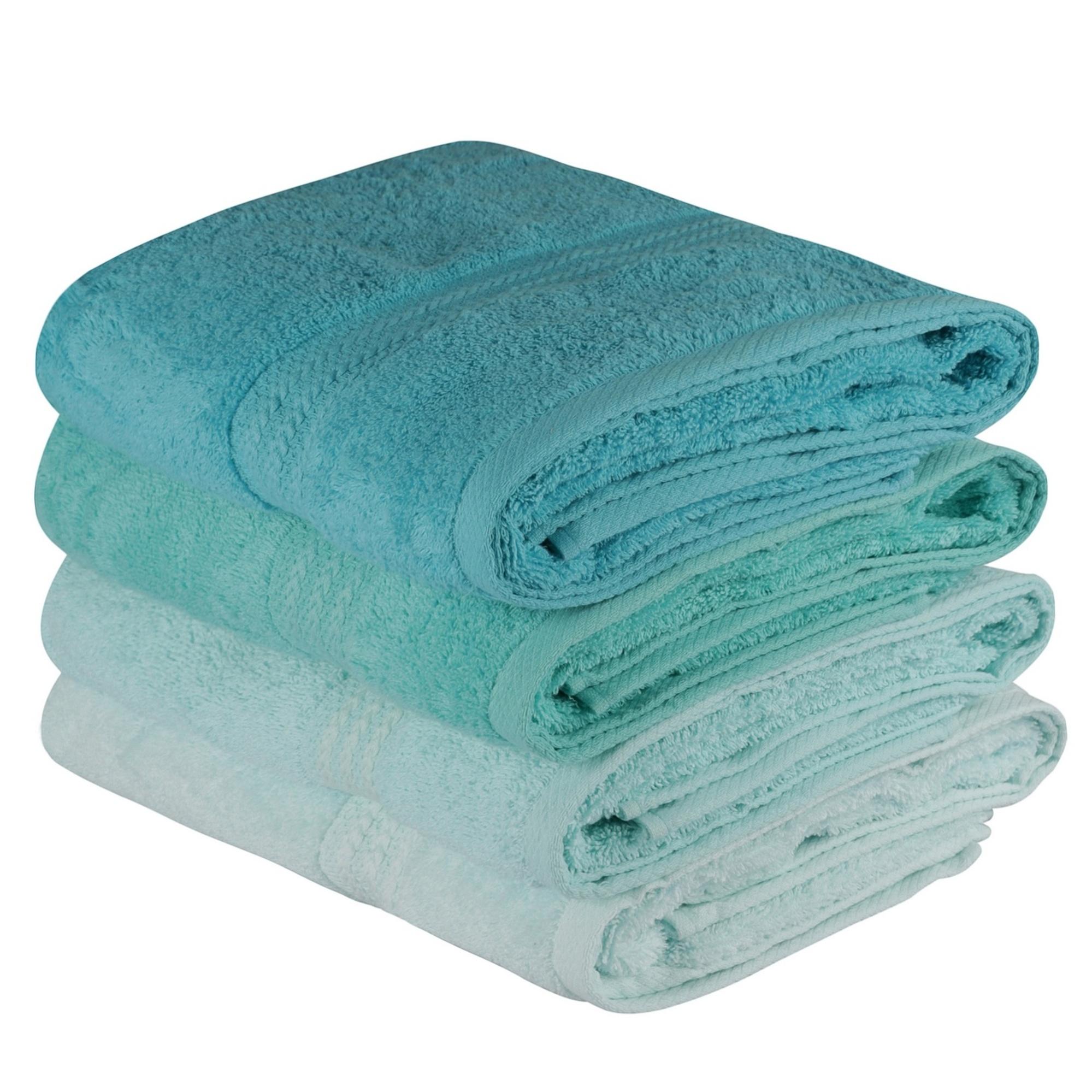 Juego de toallas de baño (4 piezas) verde claro y verde menta | Leroy ...