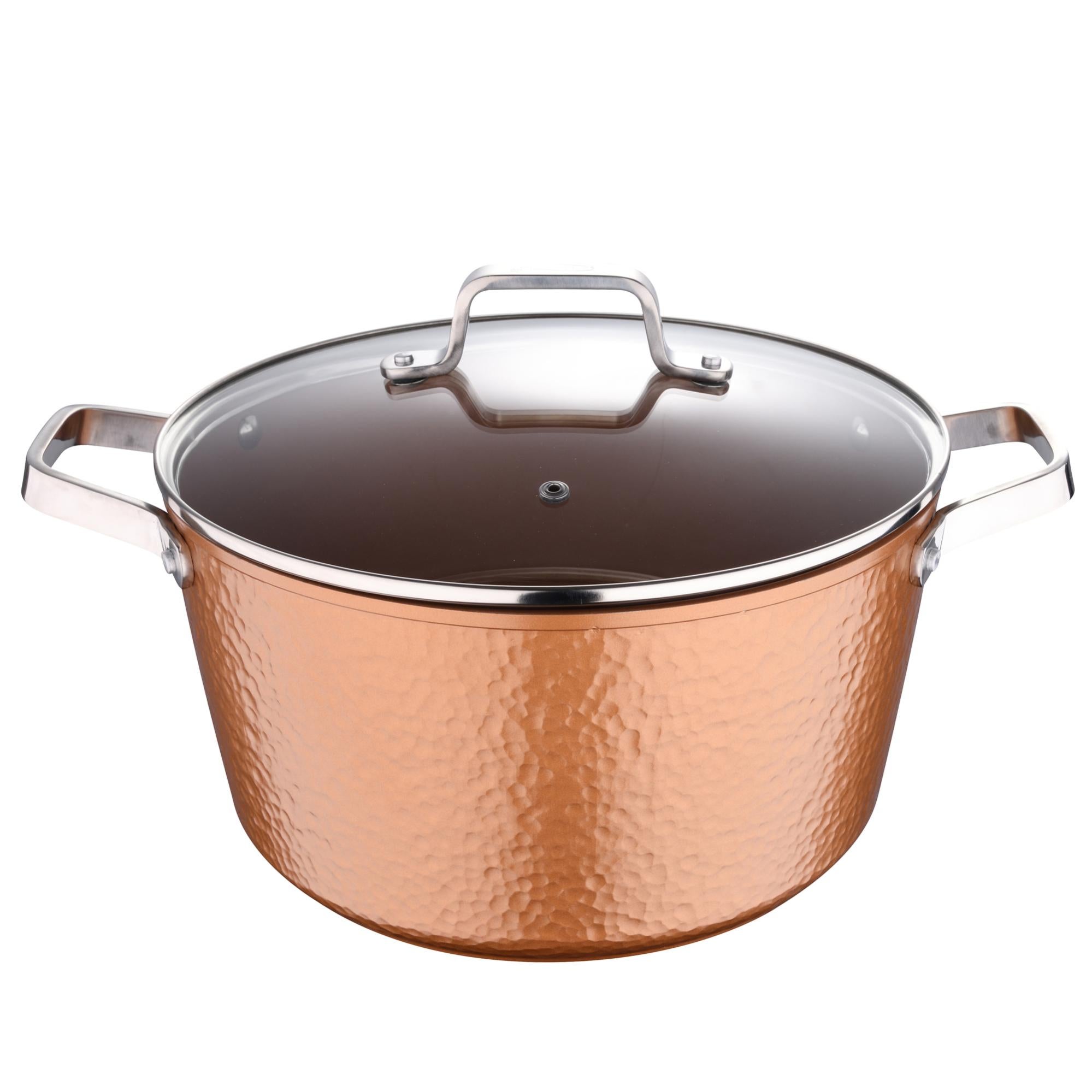 Casserole avec couvercle 28x15cm en aluminium forgé à induction ...