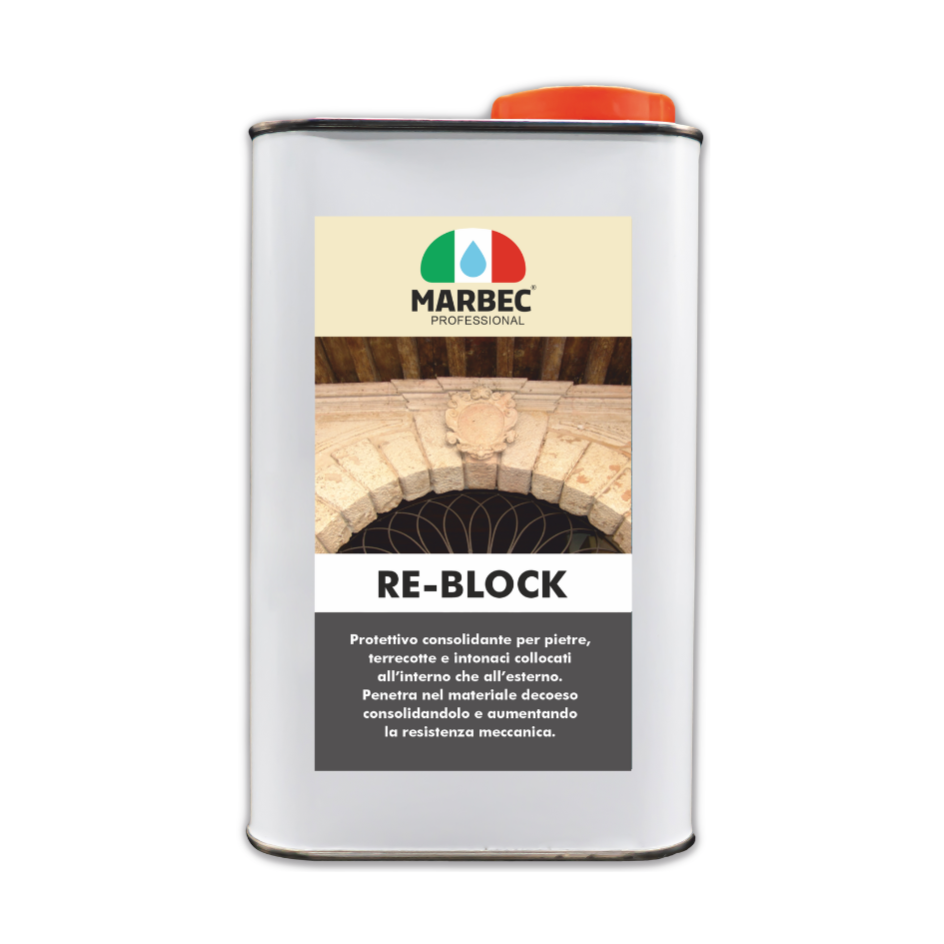 RE-BLOCK - Protettivo consolidante per materiali lapidei - 1LT | Leroy ...