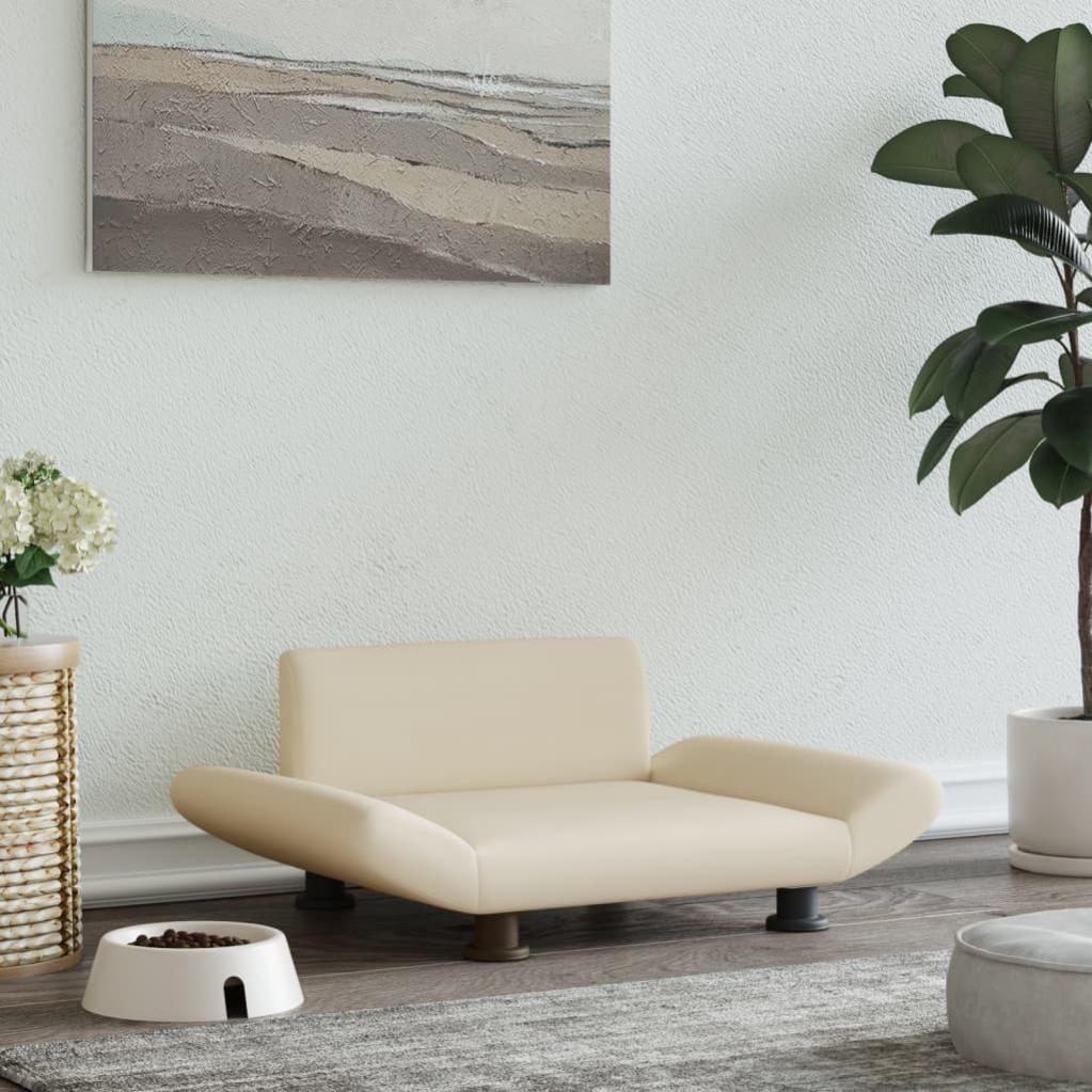 The Living Store - Lit pour chien crème 70x45x28 cm tissu | Leroy Merlin