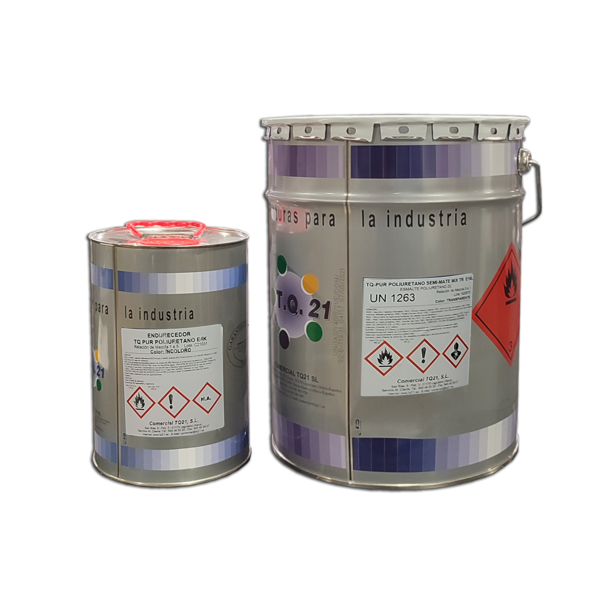 PINTURA POLIURETANO BRILLANTE 2C CARTA RAL 16L+4K - RAL 1021 Amarillo ...