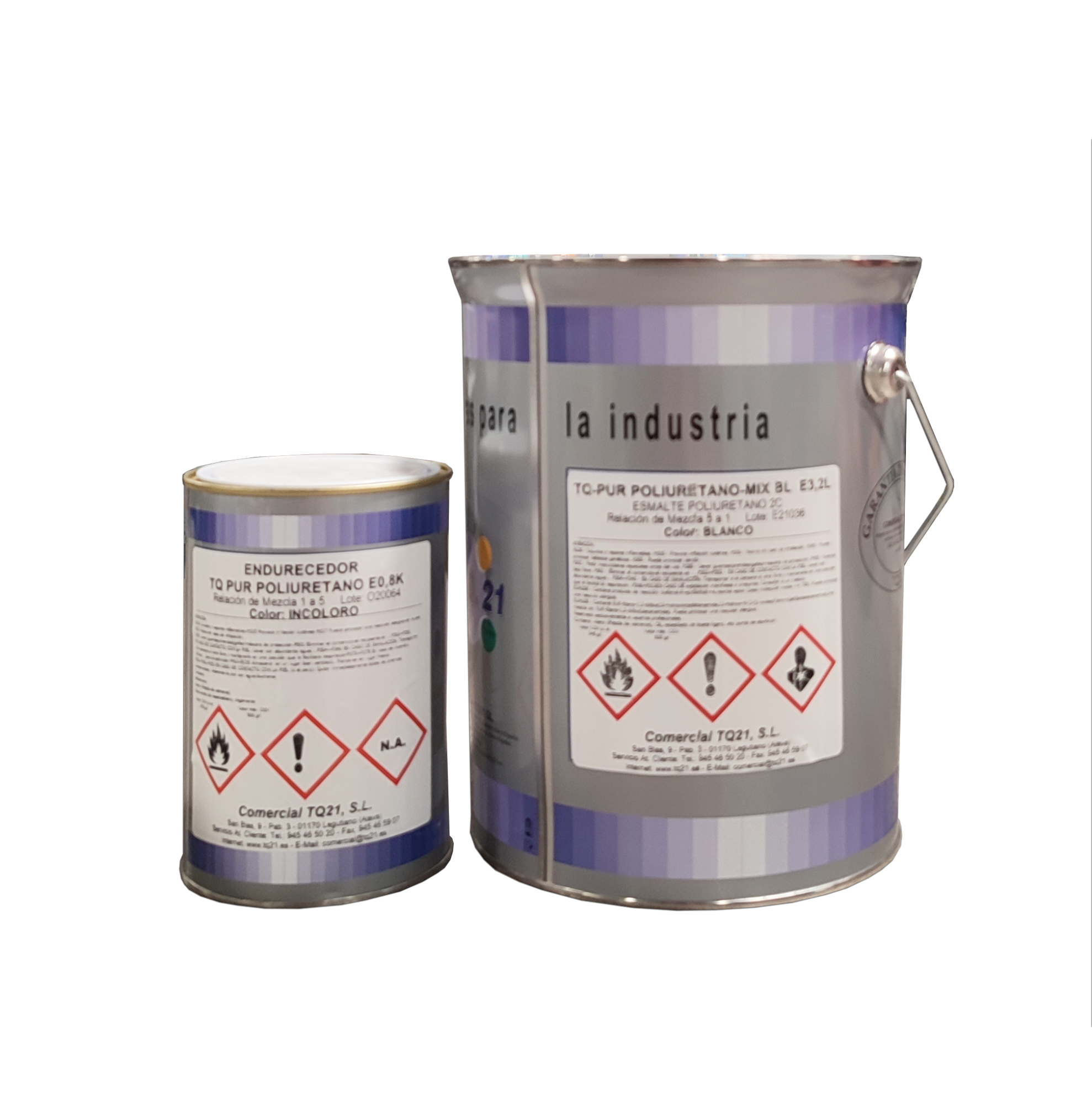 PINTURA POLIURETANO BRILLANTE 2C CARTA RAL 3,2L+0,8K - RAL 5012 Azul ...