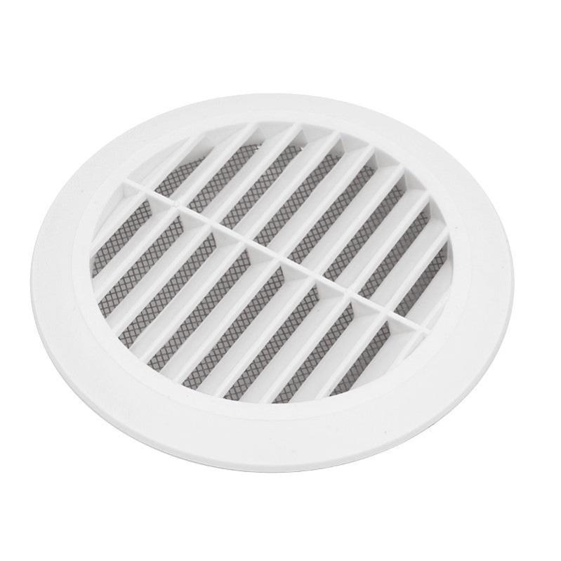 Grille de ventilation ronde 125 avec maille XL blanche | Leroy Merlin