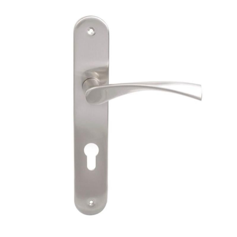 Poignée de porte NICOLE, nickel, insert 90 mm | Leroy Merlin