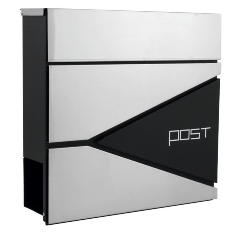 Boîte aux lettres POST, inox + noir mat | Leroy Merlin