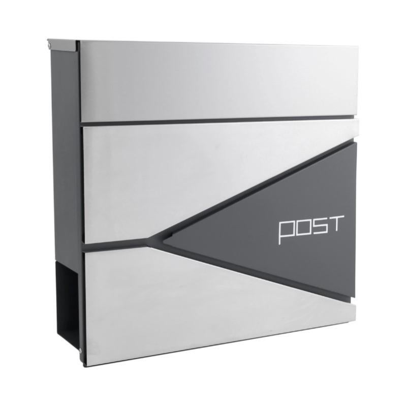 Boîte aux lettres POST, inox + anthracite | Leroy Merlin