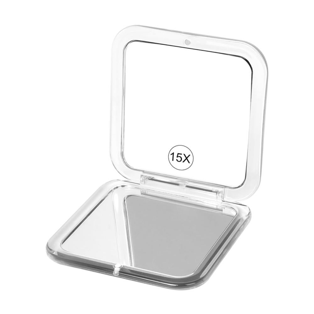 Espejo Compacto con Aumento 15x para Viajes - Portátil - Plegable y Muy ...