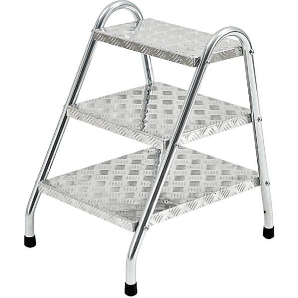 Eurokraft pro | Scaletta in tubi d'acciaio | standard | 3 gradini ...