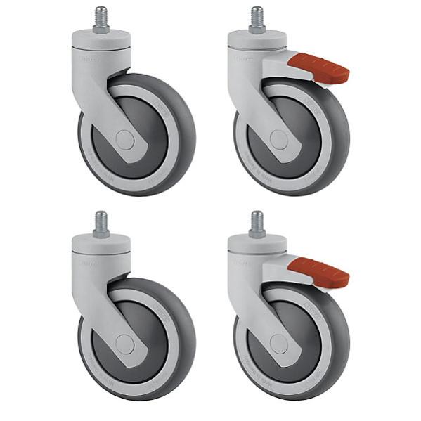 TENTE | Rotella in plastica | offerta set | 2 rotelle pivottanti con ...