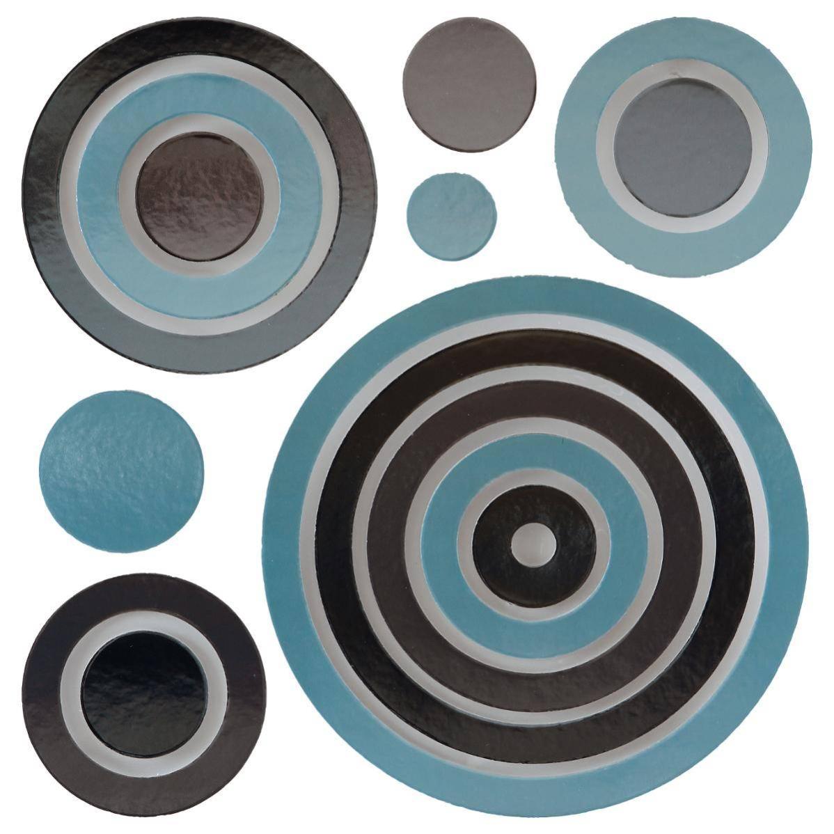 Sticker relief rond métal 30X30 - Atmosphera créateur d'intérieur ...