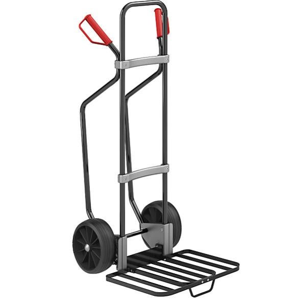 Eurokraft pro | Carrello per sacchi con pattini | nero | piano di ...