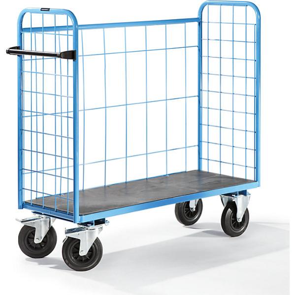 Eurokraft pro | Carrello a ripiani | con sponde grigliate | 3 lati ...
