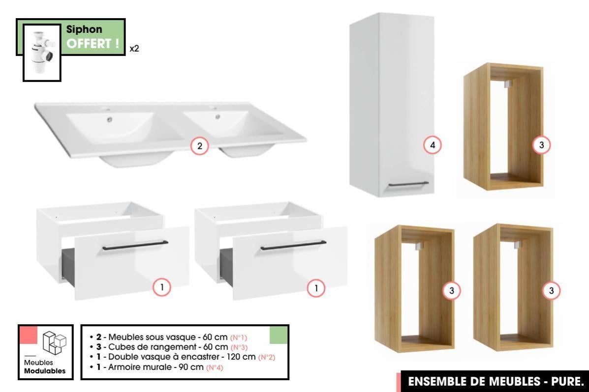 Set bagno completo - Mobili - Guardaroba - Cubo - Lavabi e Sifoni ...