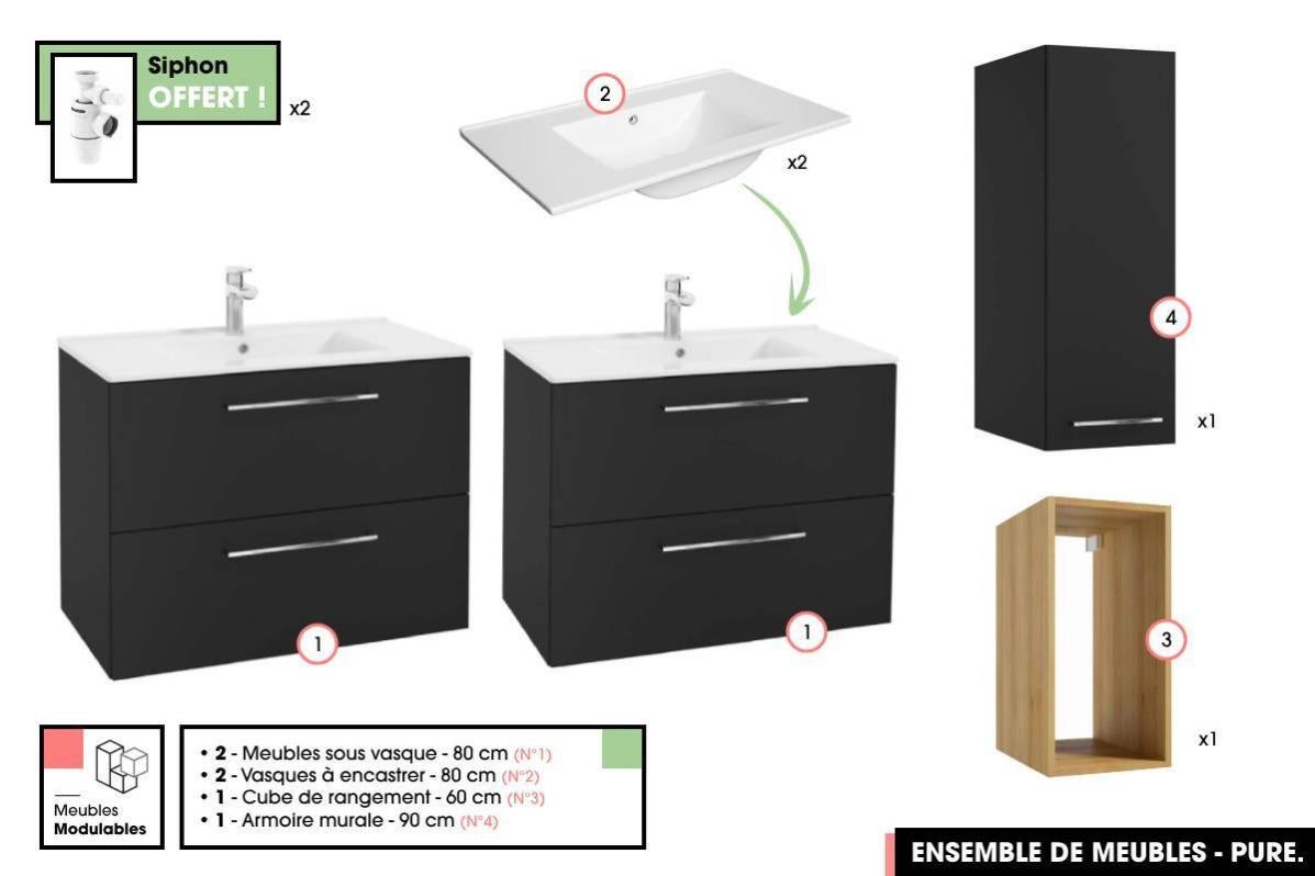 Set bagno completo - Mobili - Guardaroba - Cubo - Lavabi e Sifoni ...