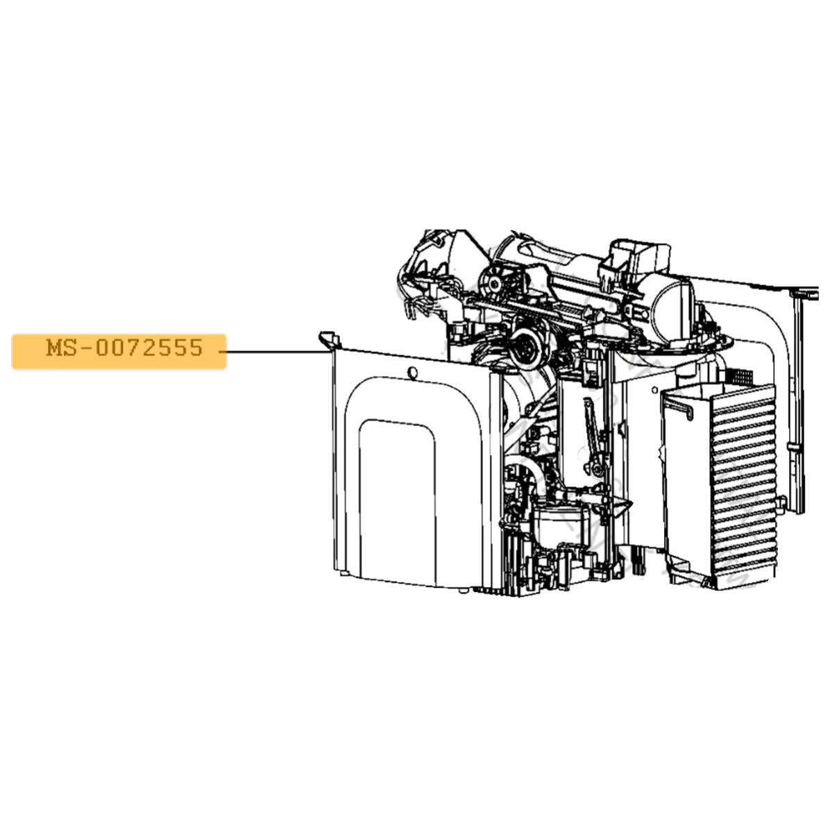 Flasque gauche NESPRESSO MAESTRIA MS-0072555 MS-0072555 Cafetière ...