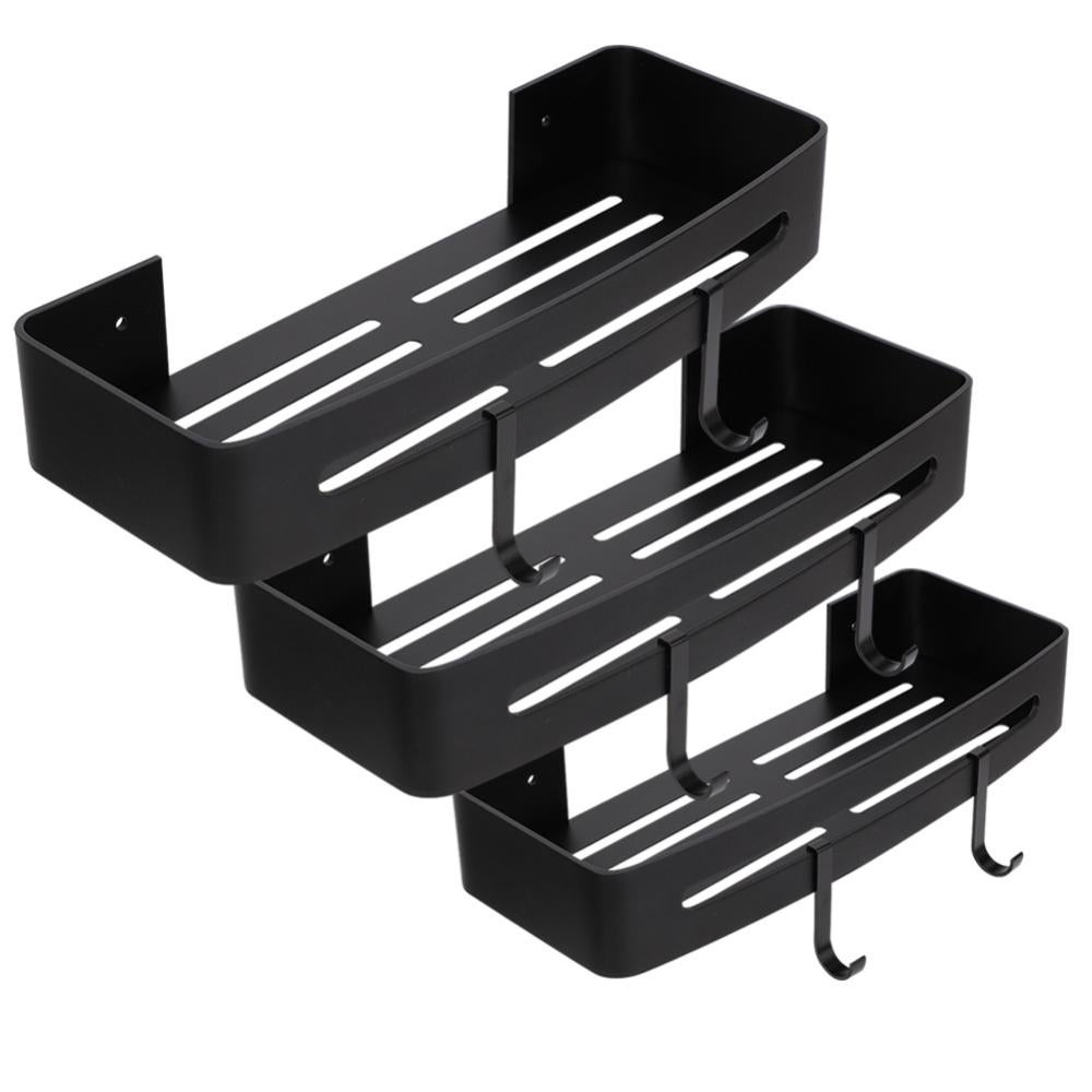 Étagère de rangement murale en aluminium pour salle de bains et cuisine (à trois niveaux ...
