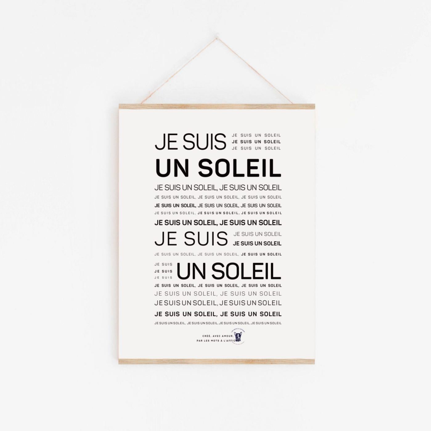 Affiche imprimée A5 "Mantra : Je suis un soleil" (Poster) 14.8 x 21 cm ...