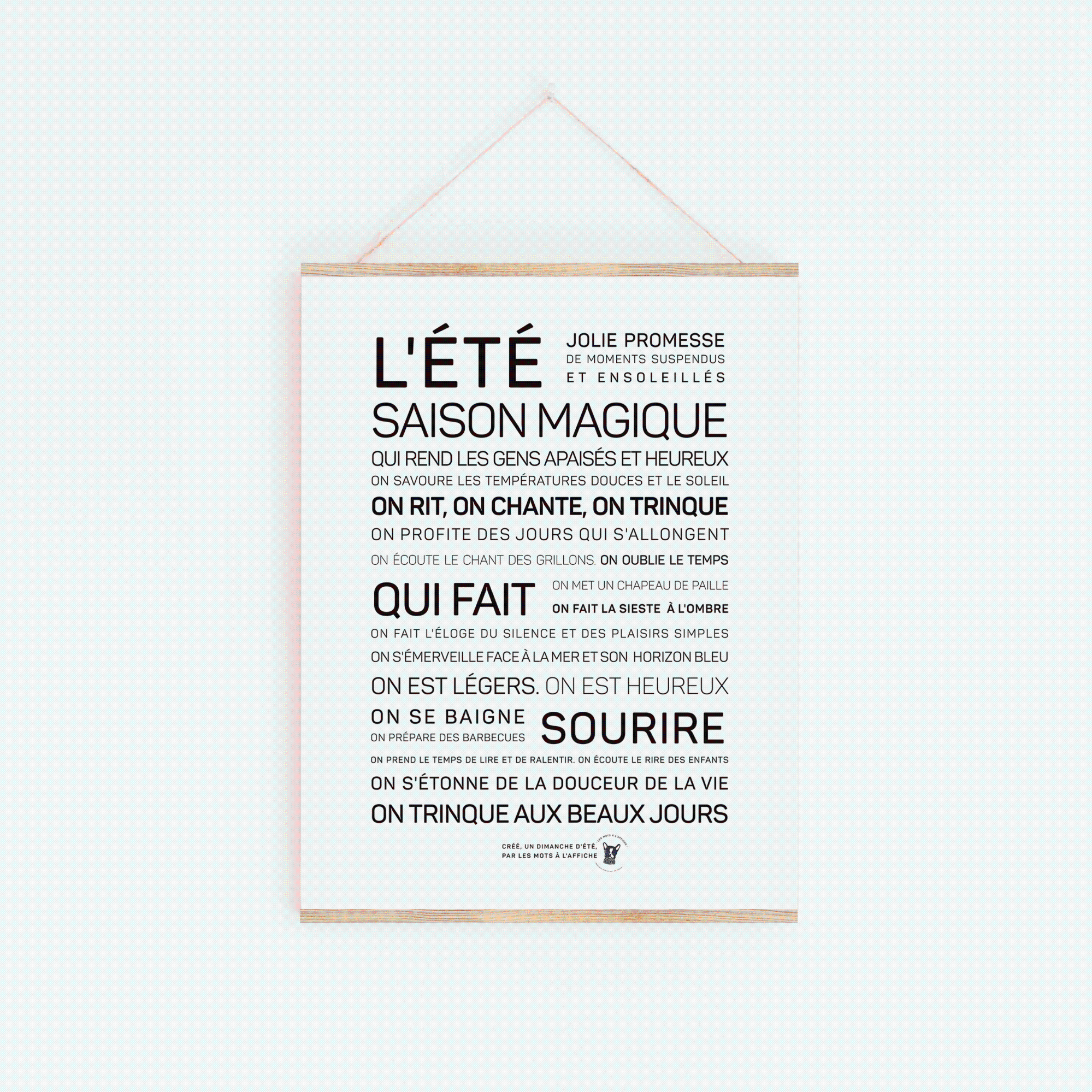 Affiche imprimée A2 "Eté, saison magique" (Poster) 42 x 59.4 cm avec ...