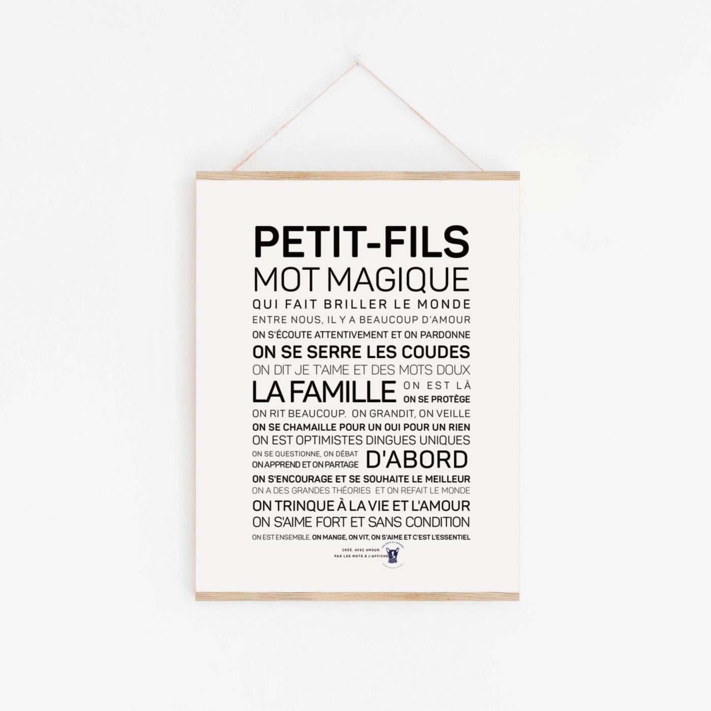 Affiche imprimée A4 "Petit-fils" (Poster) 21 x 29.7 cm | Leroy Merlin