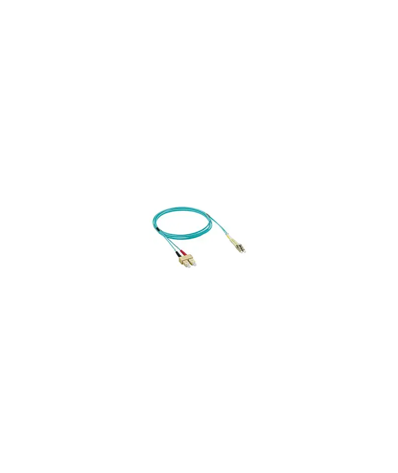 Cordon optique - duplex sc/lc - om3 - 1 mètre - turquoise - cols ...