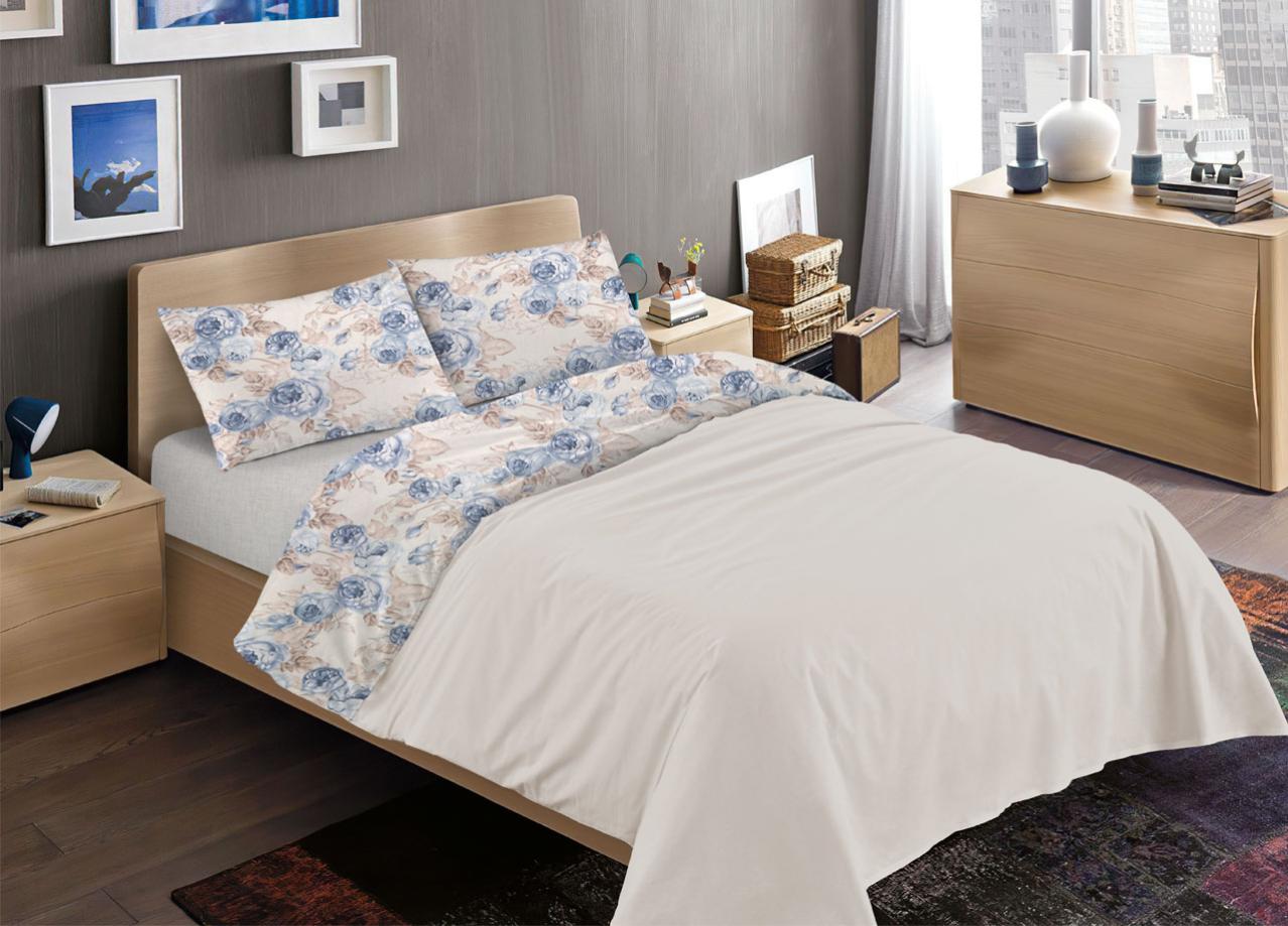 Completo Lenzuola Letto 100% Cotone Disegno Rose Floreale Fiori ...