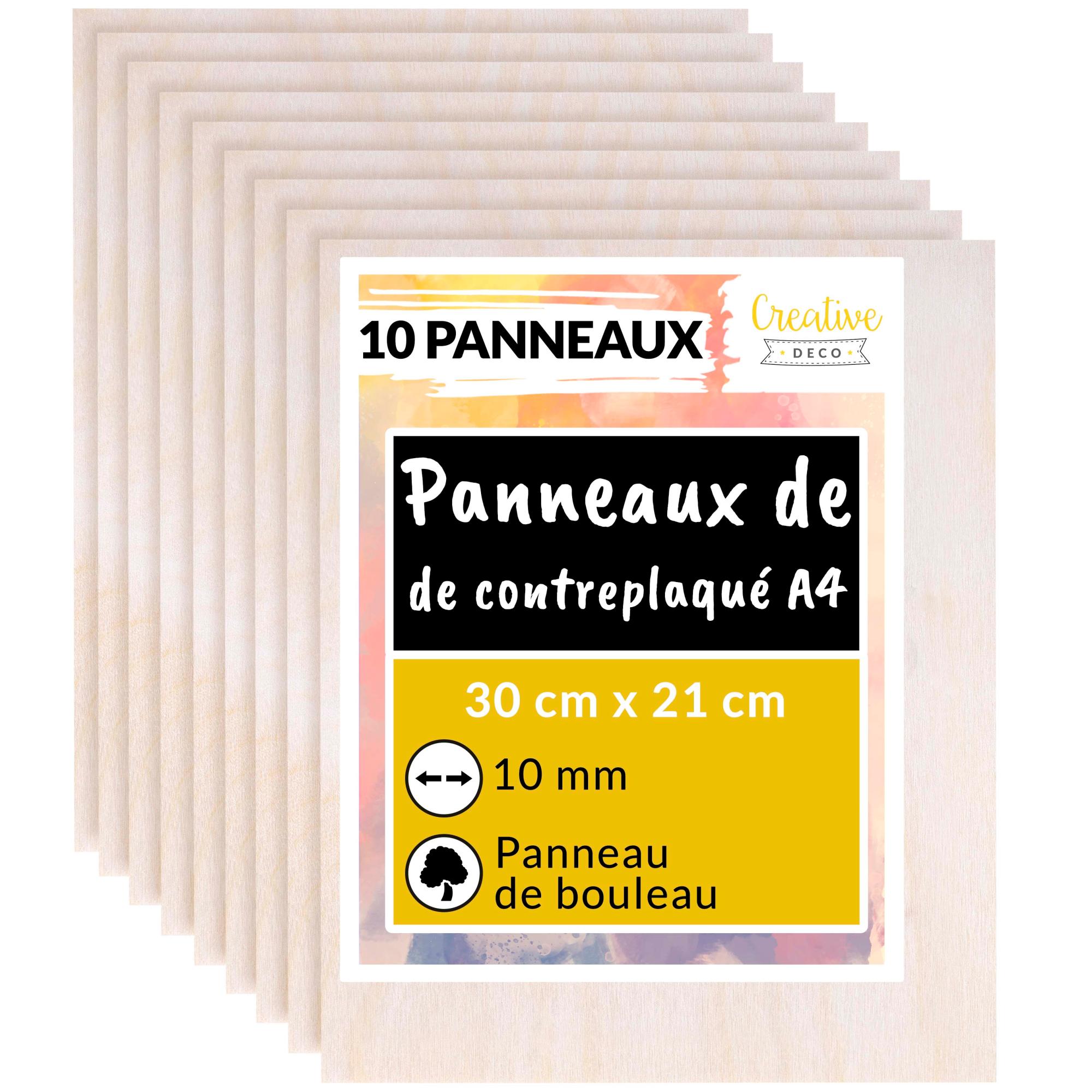Creative Deco 10 x A4 Compensato Pannelli Legno Betulla 10mm | Pannelli Compensato 300 x 210 x ...