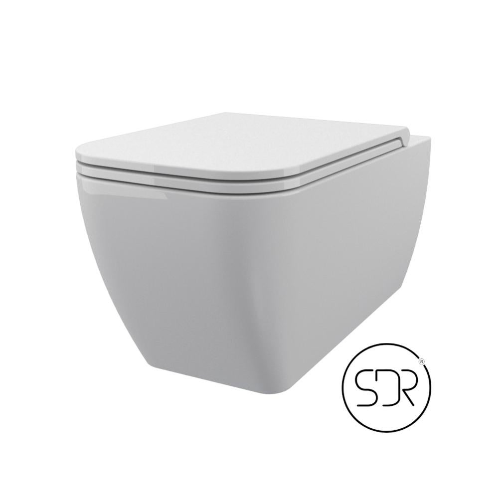 Taza inodoro WC suspendido QUADRA SDR con sistema de descarga No Rim ...