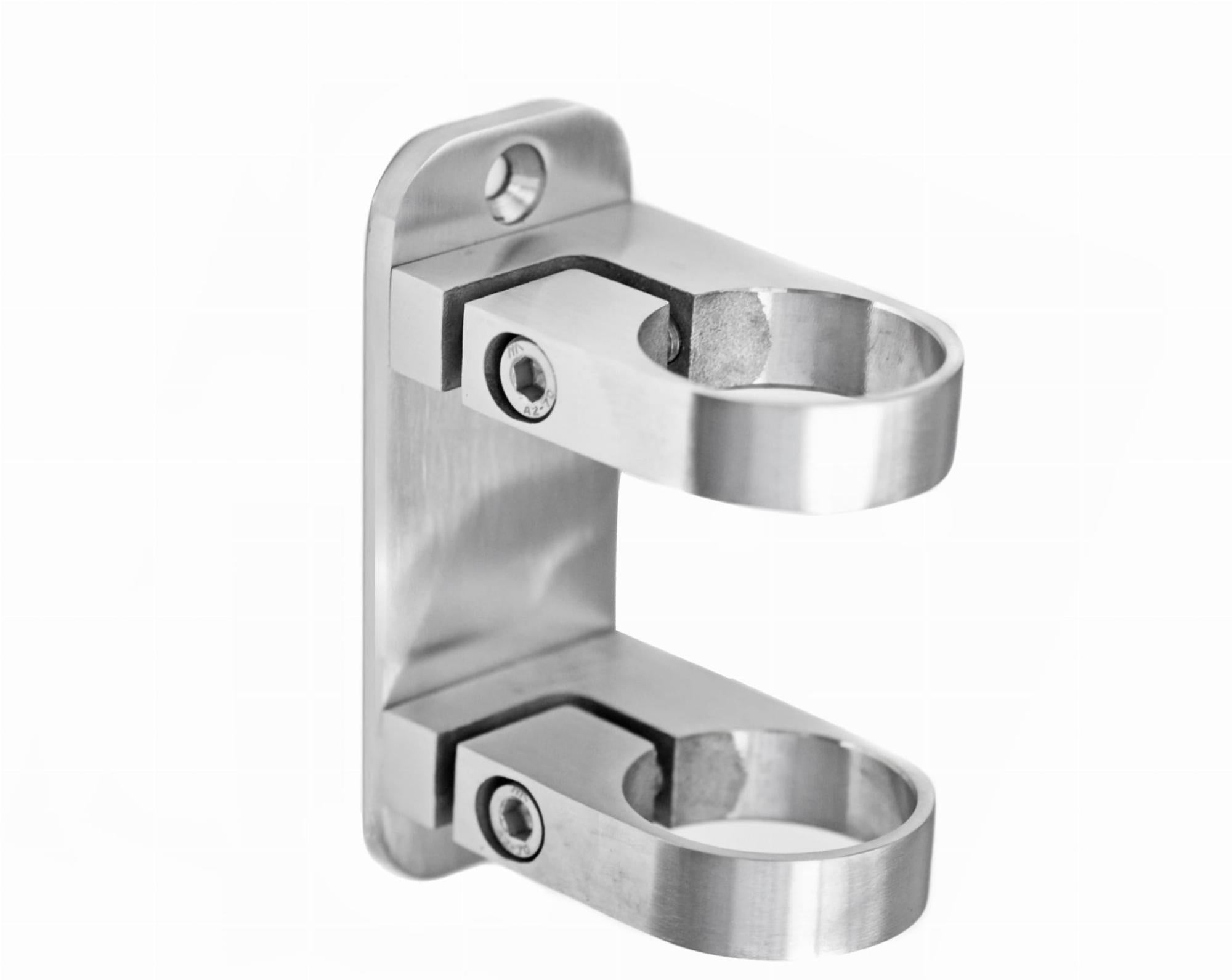 Platine de fixation pour poteau 42,4mm, AISI 304, brossé | Leroy Merlin