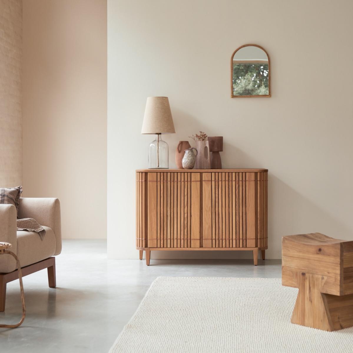 Tikamoon Buffet in quercia massello 115 cm Koppar | Leroy Merlin