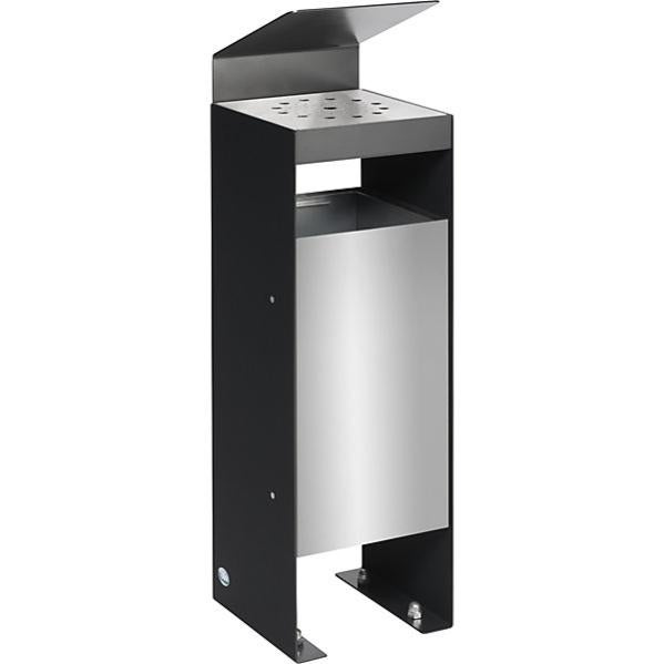 VAR | Contenitore per rifiuti con posacenere e copertura in lamiera ...