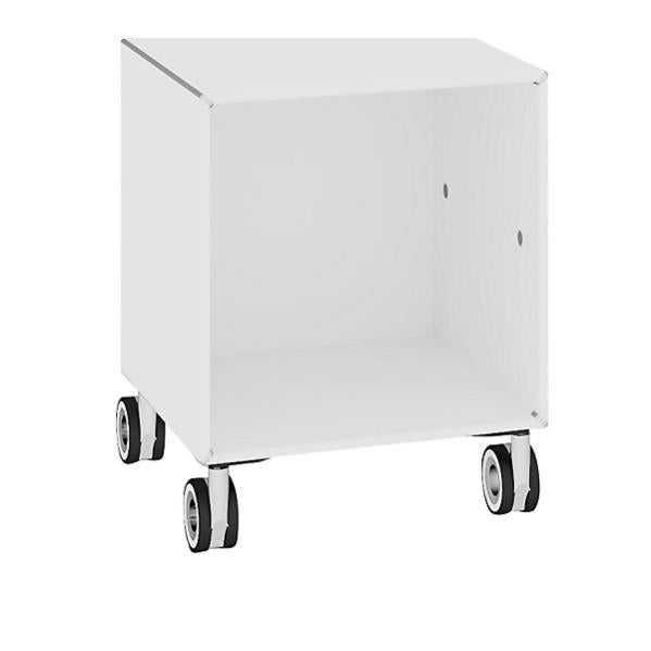 Mauser | Box singolo | su rotelle | larghezza 385 mm | bianco puro ...