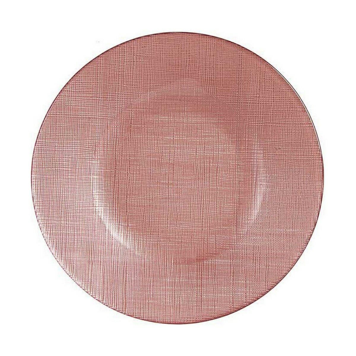 Piatto da pranzo Rosa Vetro 21 x 2 x 21 cm (6 Unità) | Leroy Merlin