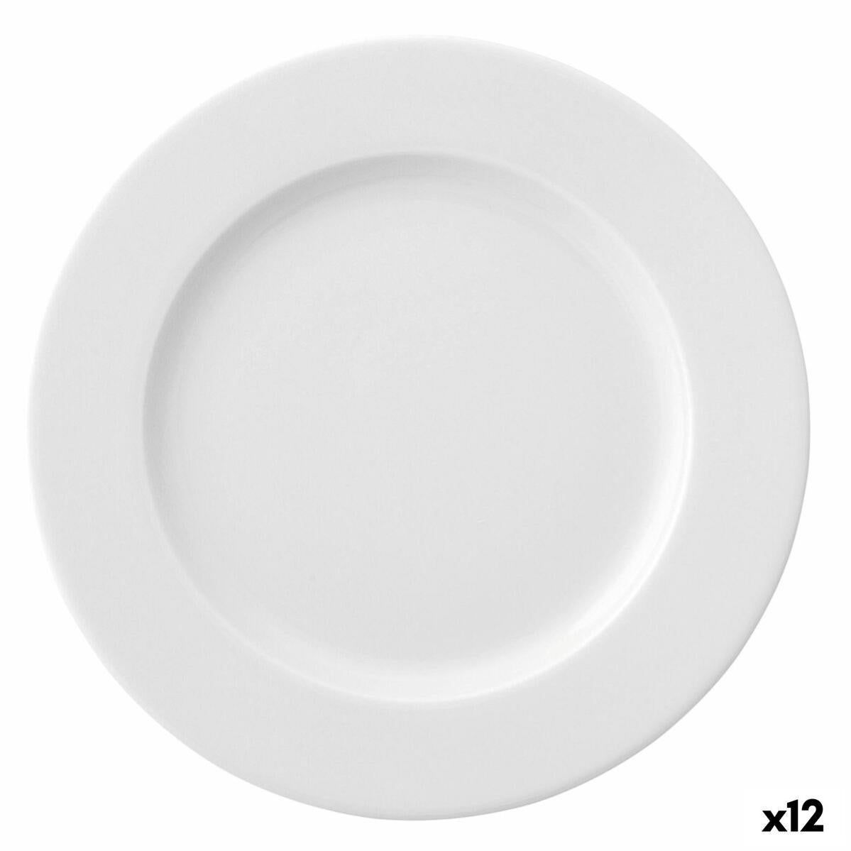 Piatto da pranzo Ariane Prime Bianco Ceramica (12 Unità) | Leroy Merlin