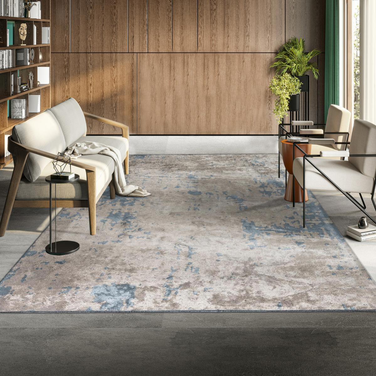 Tapis kilim 240x340 UNIBLUE Gris tapis moderne en coton | Leroy Merlin