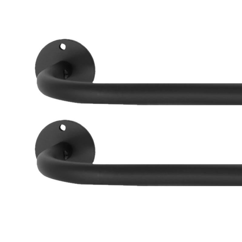 Tringle à Rideaux, Incurvée, Noir, Longueur 1m40 à 2m10, Kit Complet ...