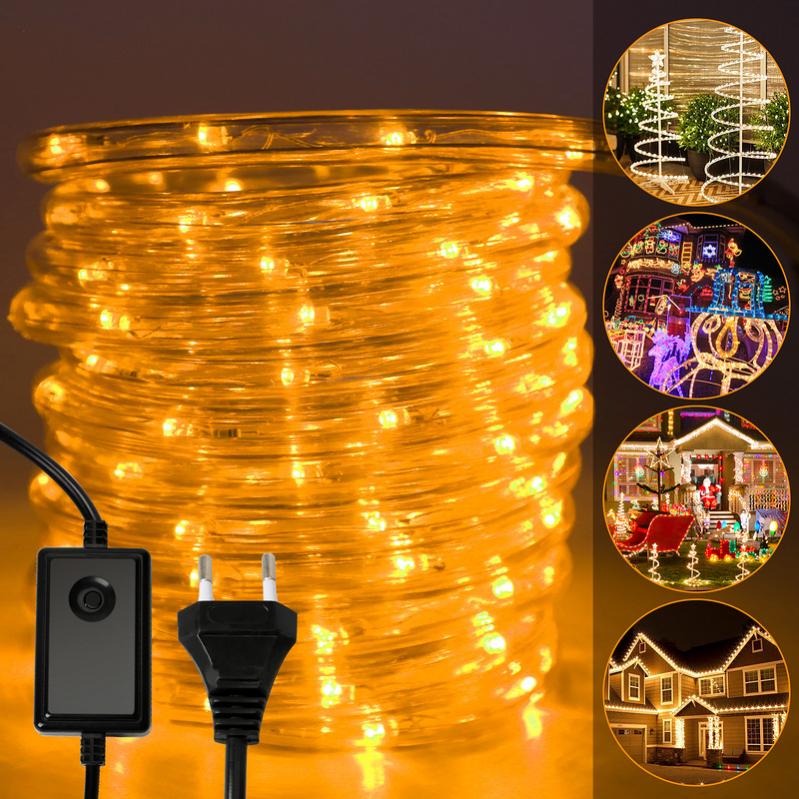 Tuyau lumineux LED Chaîne de lumière Tuyau lumineux Party Light Garden ...