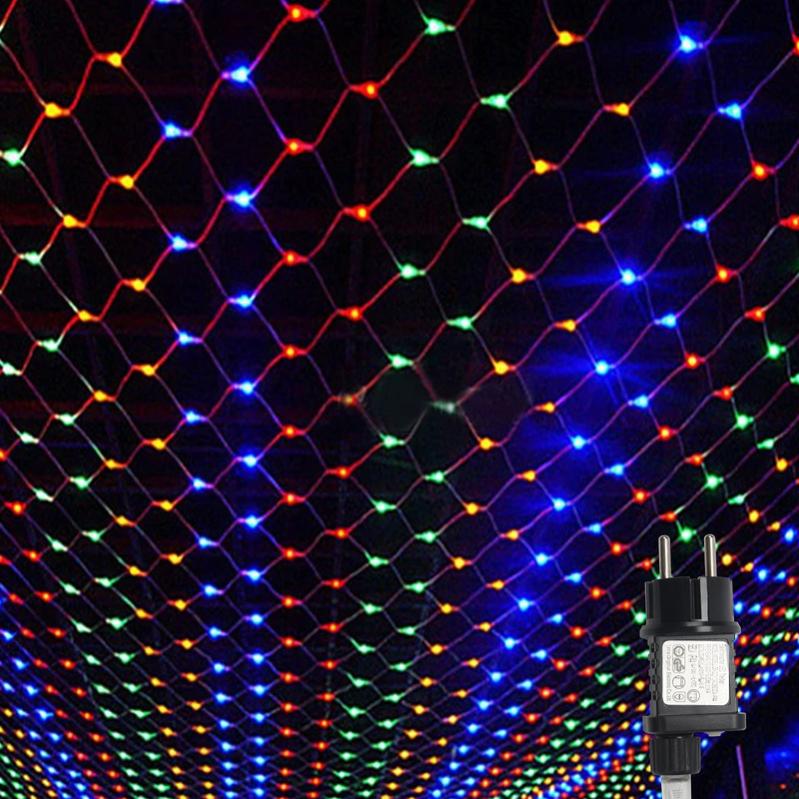 LED Filet de lumière 3*2M Rideau de lumière Chaîne de lumière Lumière ...