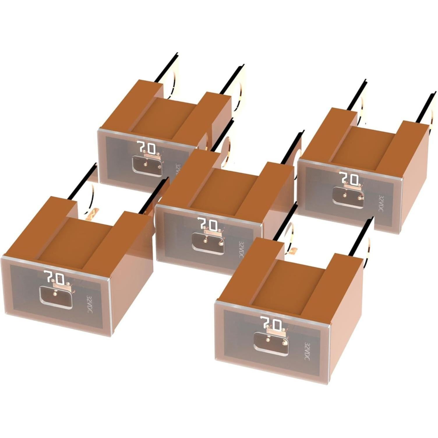 FUSIBLE BLOC MALE TYPE B/BT 70A MARRON - 5 PIECES | Leroy Merlin