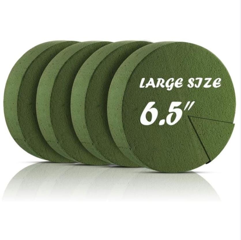 4 Blocs de Mousse de , Mousse Florale SèChe Ronde de 6,5 Pouces pour ...