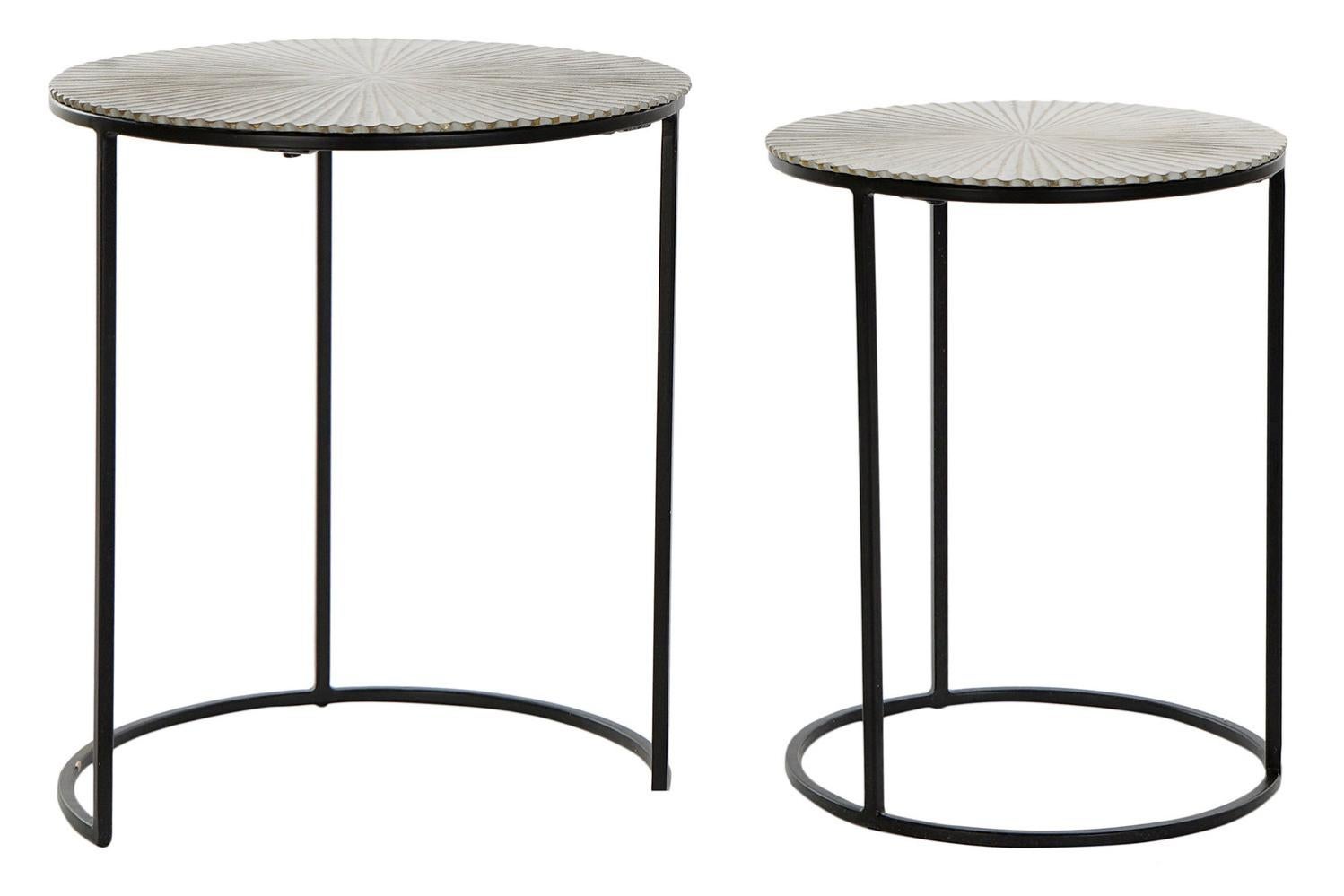 Table d'appoint Set 2 Aluminium 49x49x58 | Leroy Merlin