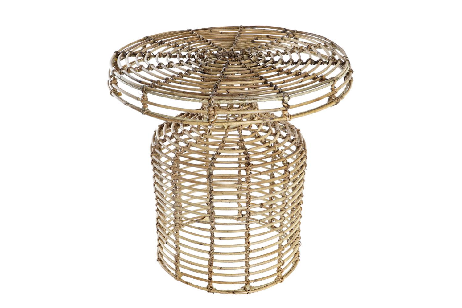 Table d'appoint en rotin 48x48x45 naturel | Leroy Merlin