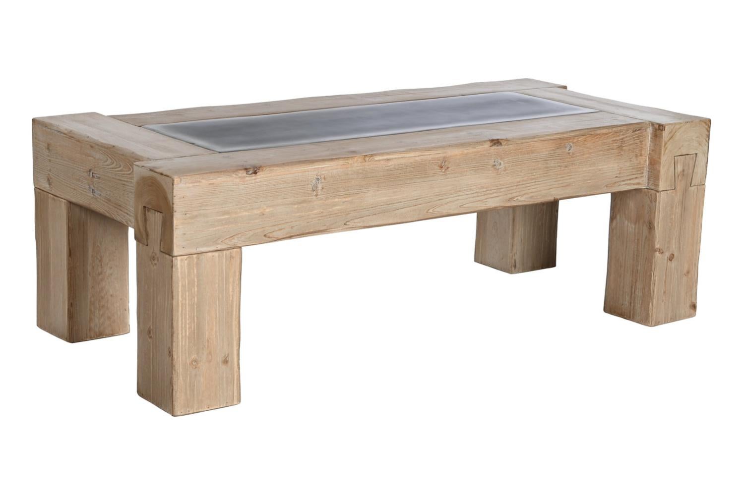 Table Centrale Mdf Sapin 140x70x46 Naturel | Leroy Merlin