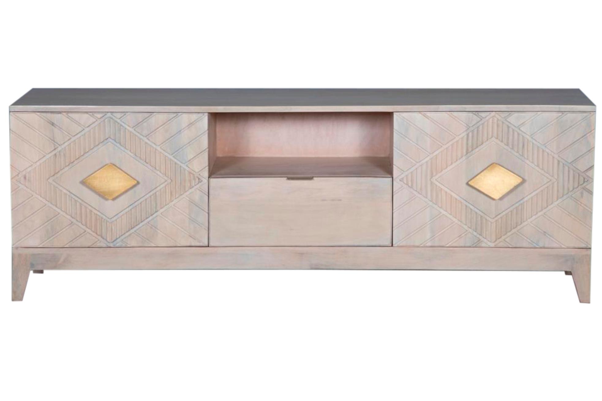 Mueble Tv Mango Metal 175X40X60 Rombo Beige | Leroy Merlin
